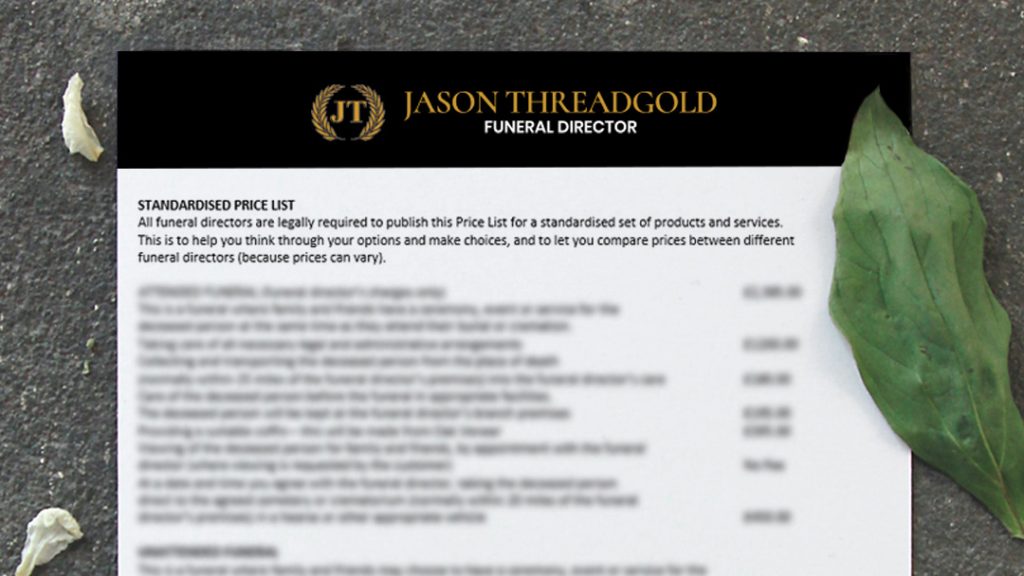 Paying for a Funeral | Jason Threadgold Funeral Director